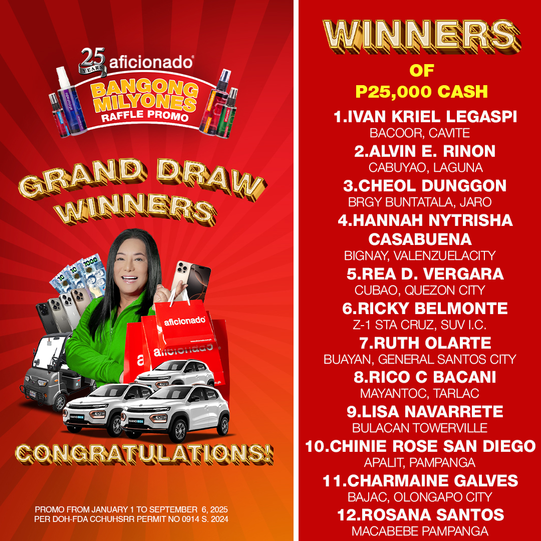 Aficionado | 25 Cash Winners